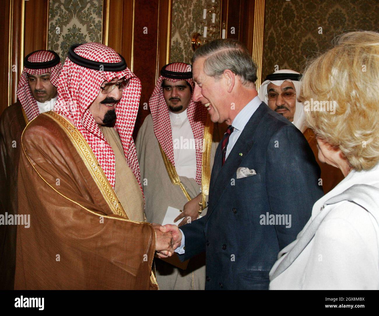 Prince Charles, Prince of Wales shakes hands with King Abdullah in ...