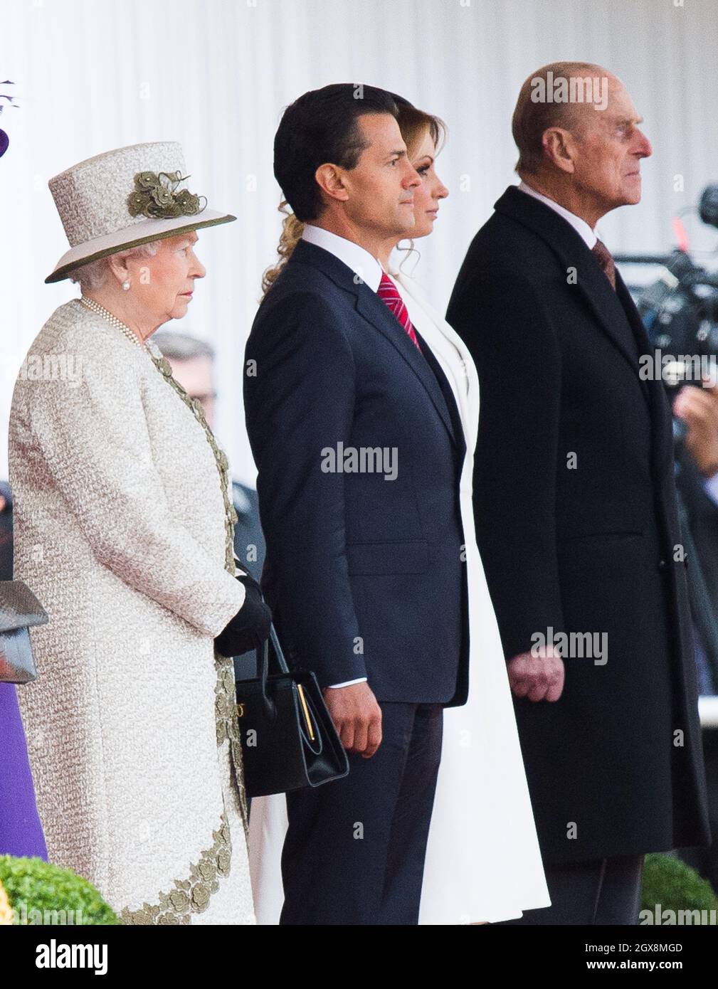 Queen Elizabeth II, Mexican President Enrique Pena Nieto, Angelica ...