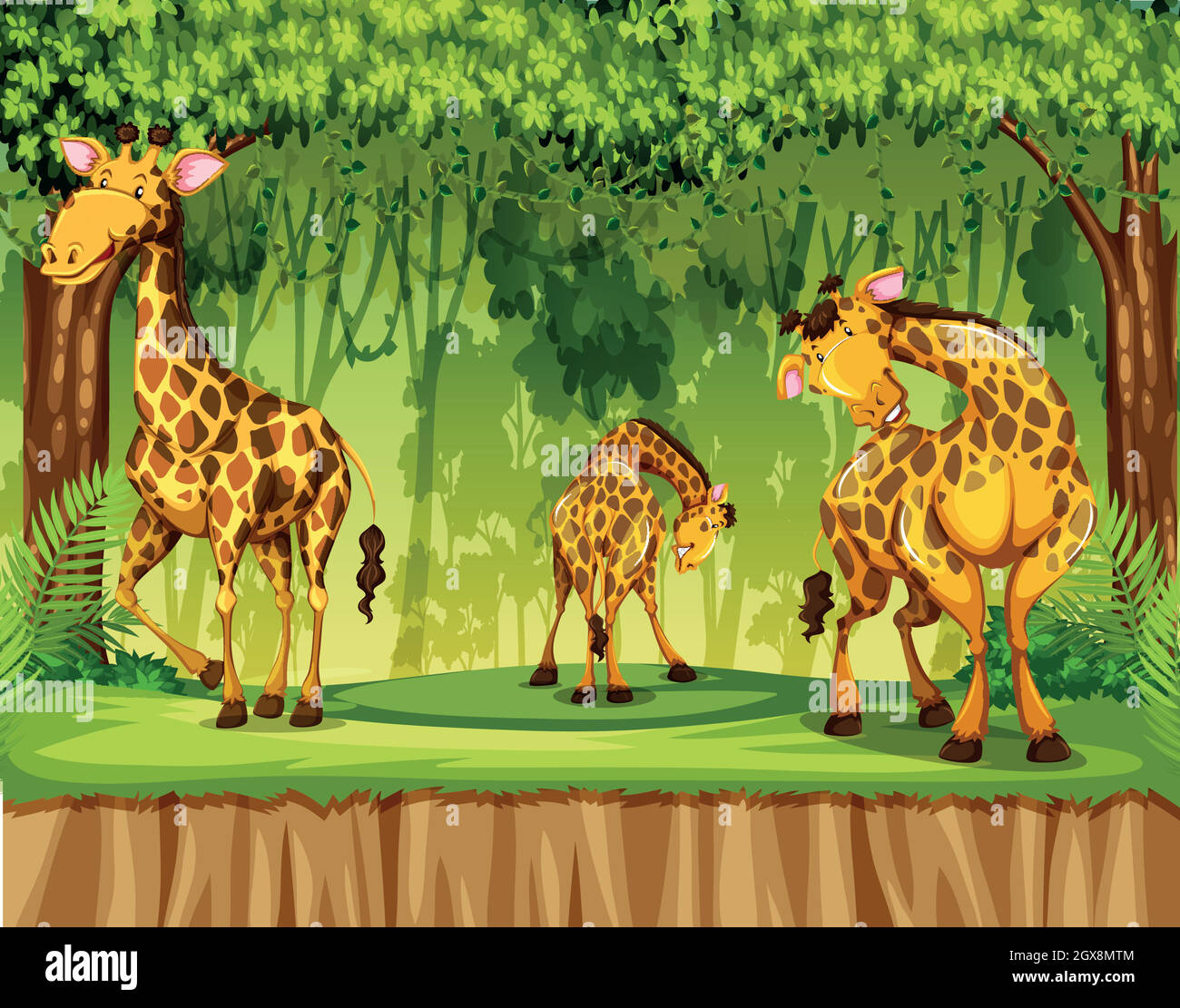 Giraffe children art Stock Vector Images - Alamy