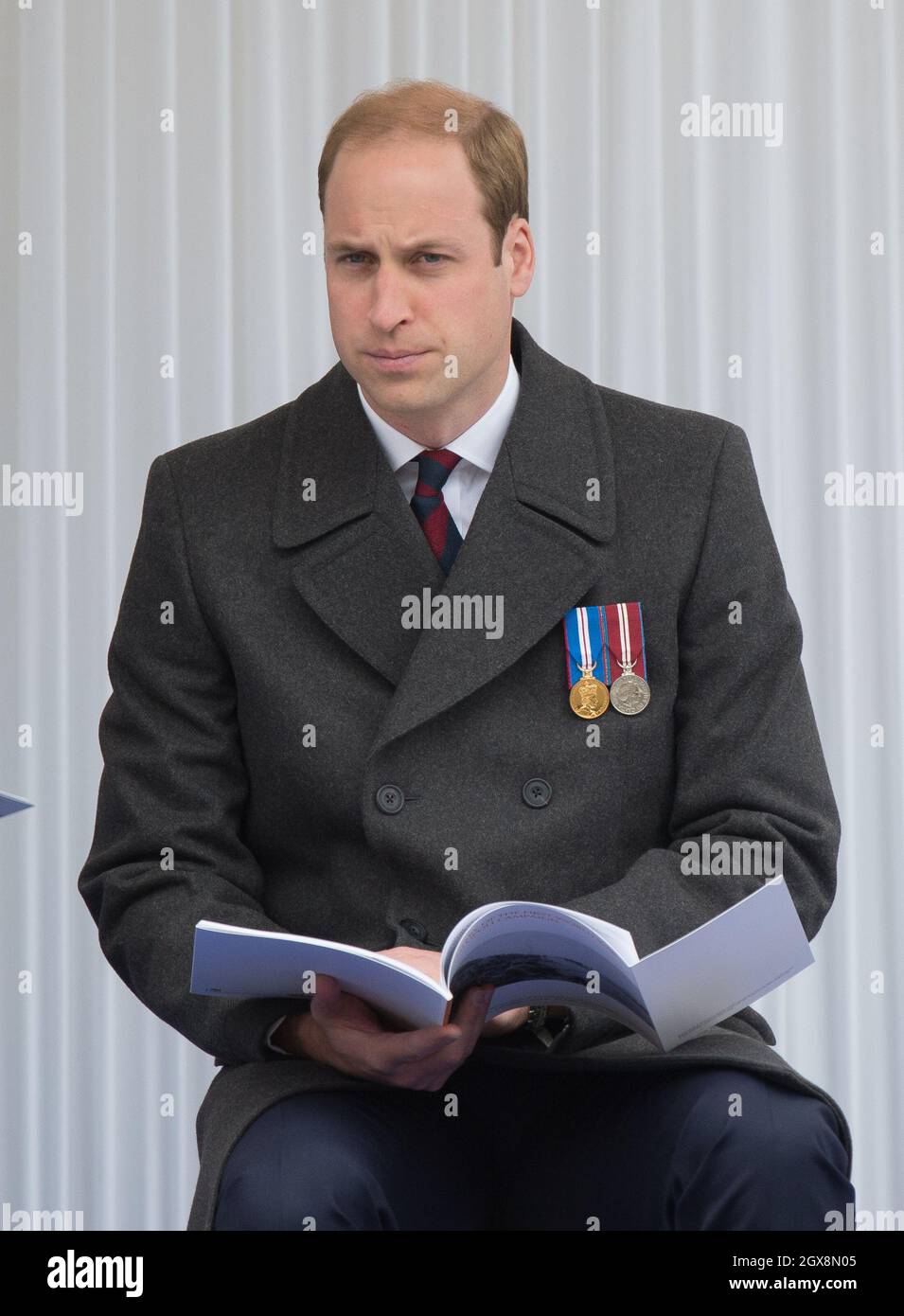 Prince William, Duke of Cambridge attends a ceremony at the Cenotaph to ...