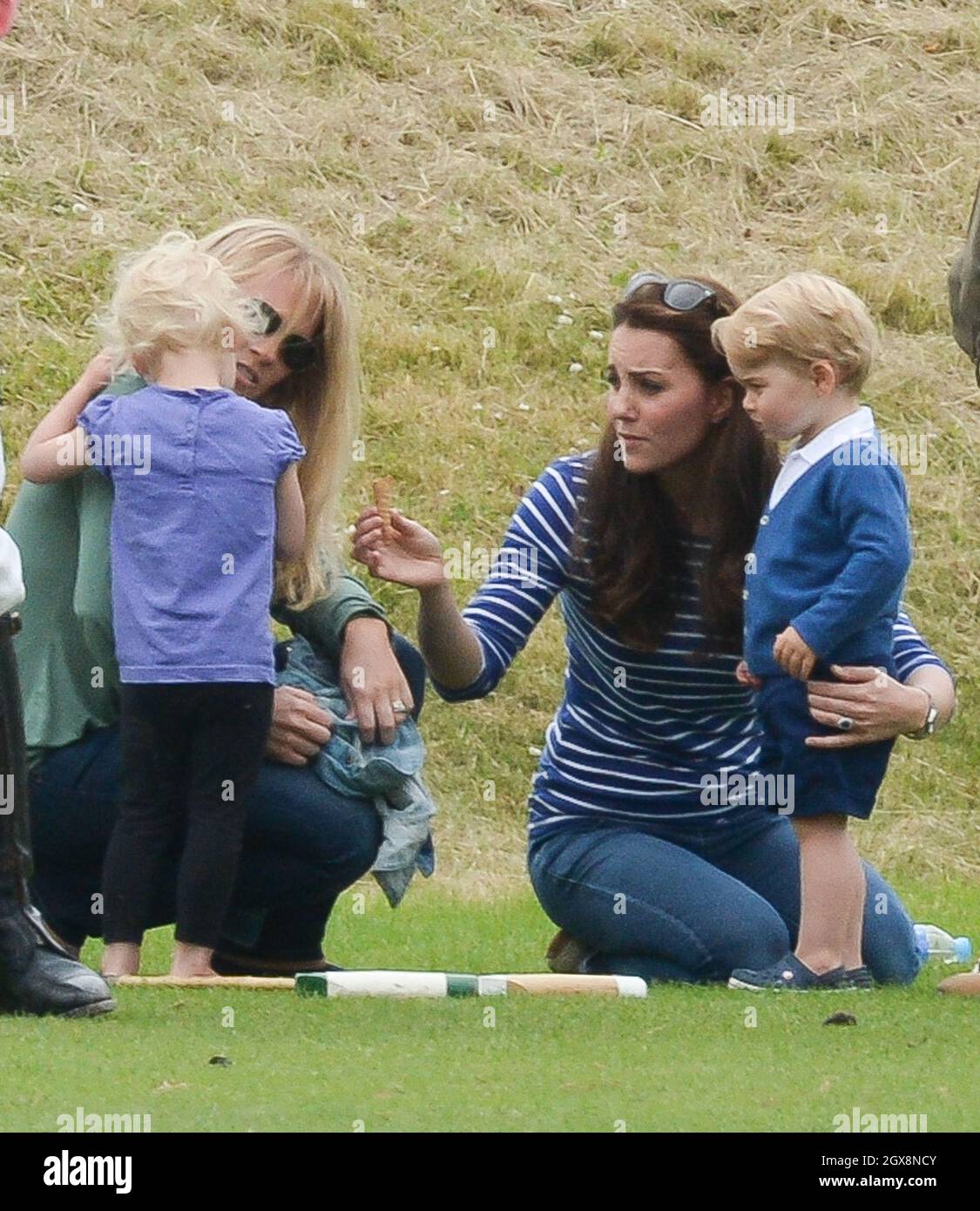 Prince George, Isla Phillips and their mothers, Catherine, Duchess of ...