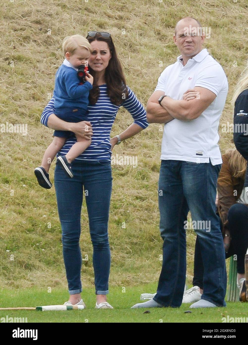 Prince George, Catherine, Duchess of Cambridge and Mike Tindall enjoy a ...