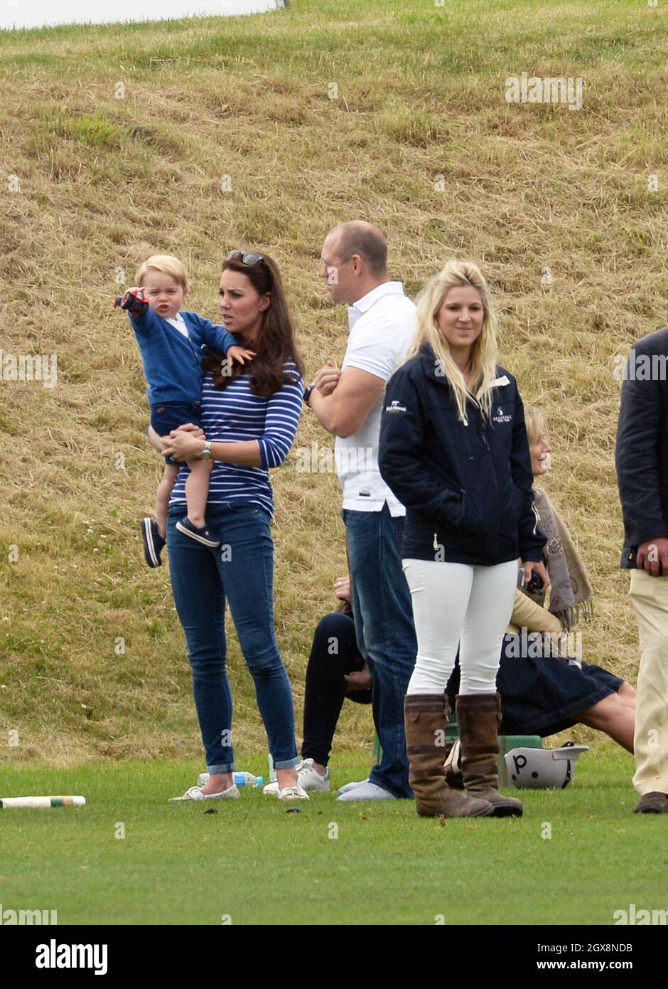 Prince George, Catherine, Duchess of Cambridge and Mike Tindall enjoy a ...