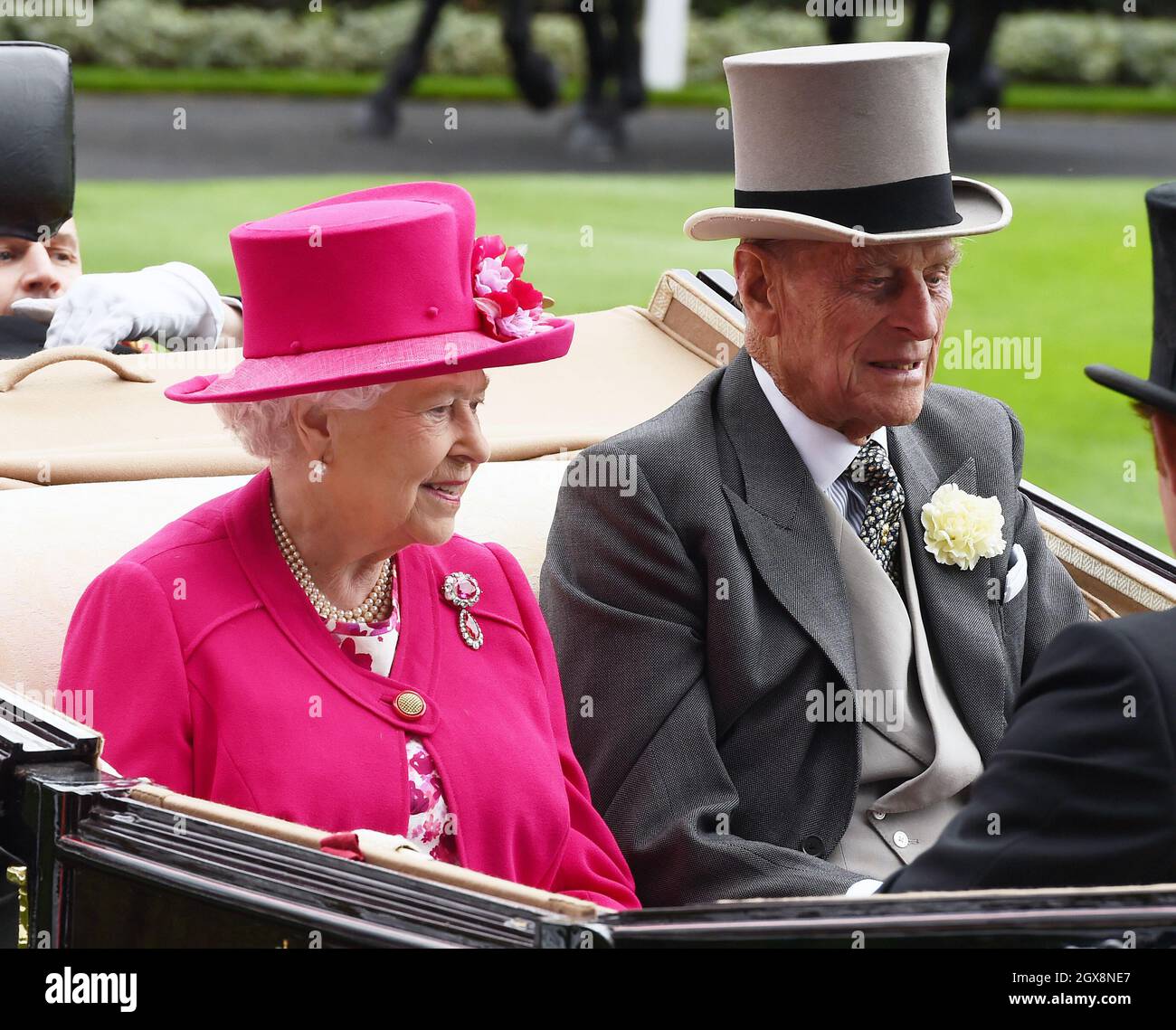 Queen Elizabeth ll and Prince Philip, Duke of Edinburgh arrive for Day ...