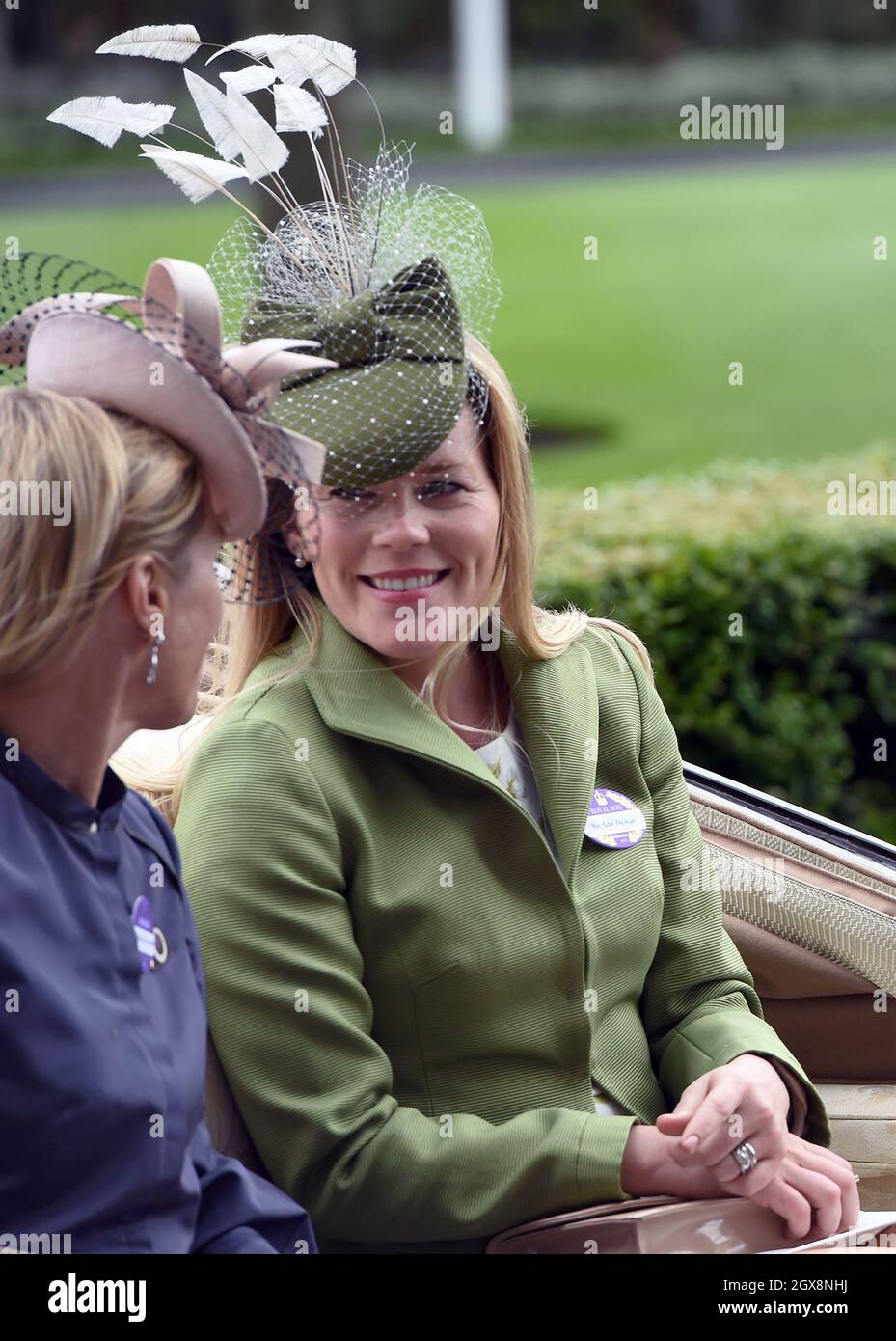 Autumn Phillips (right) arrives in the Royal Procession on Day 2 of ...