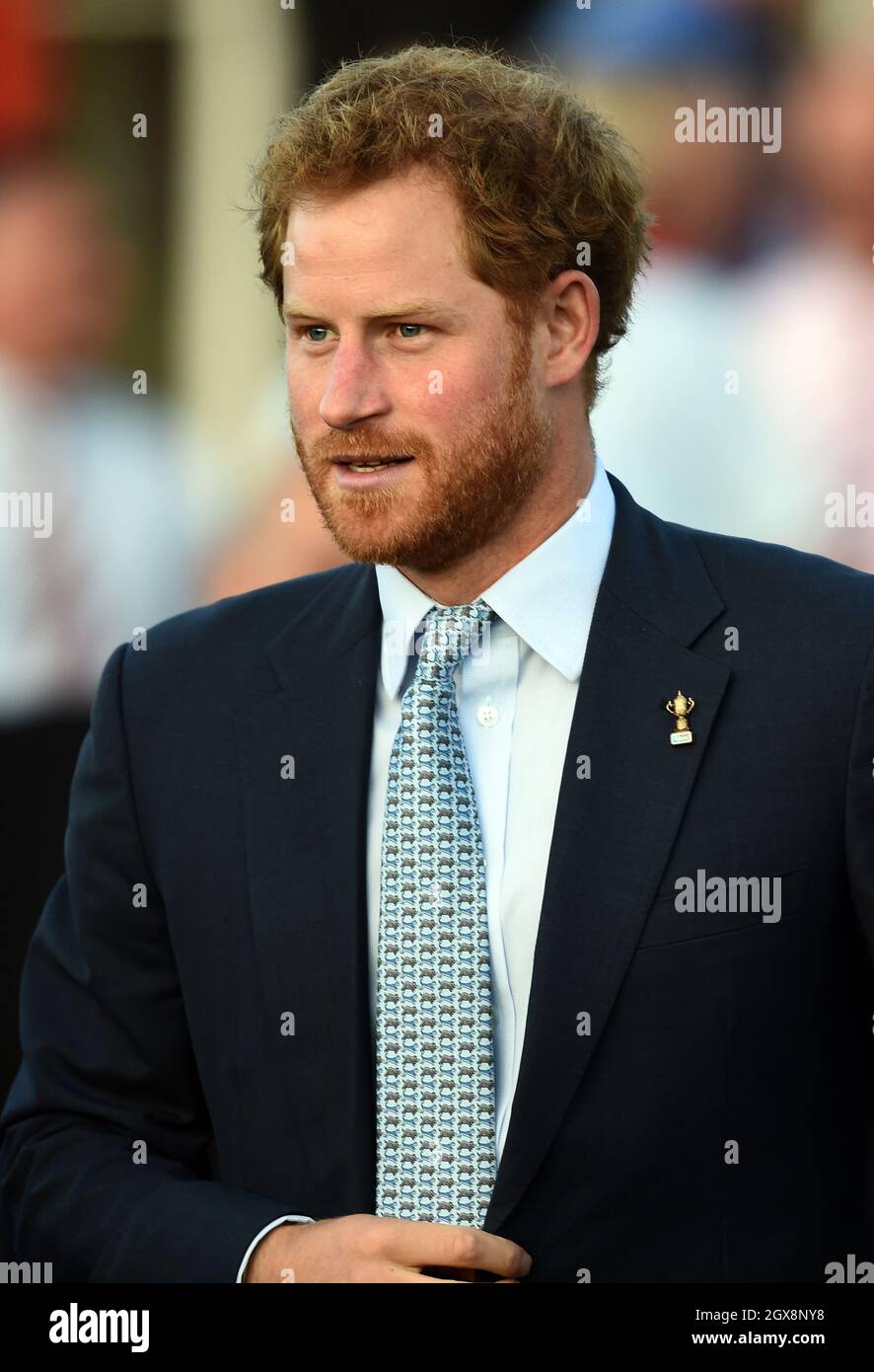 Prince Harry during a visit to Paignton Rugby Club in Devon where he ...