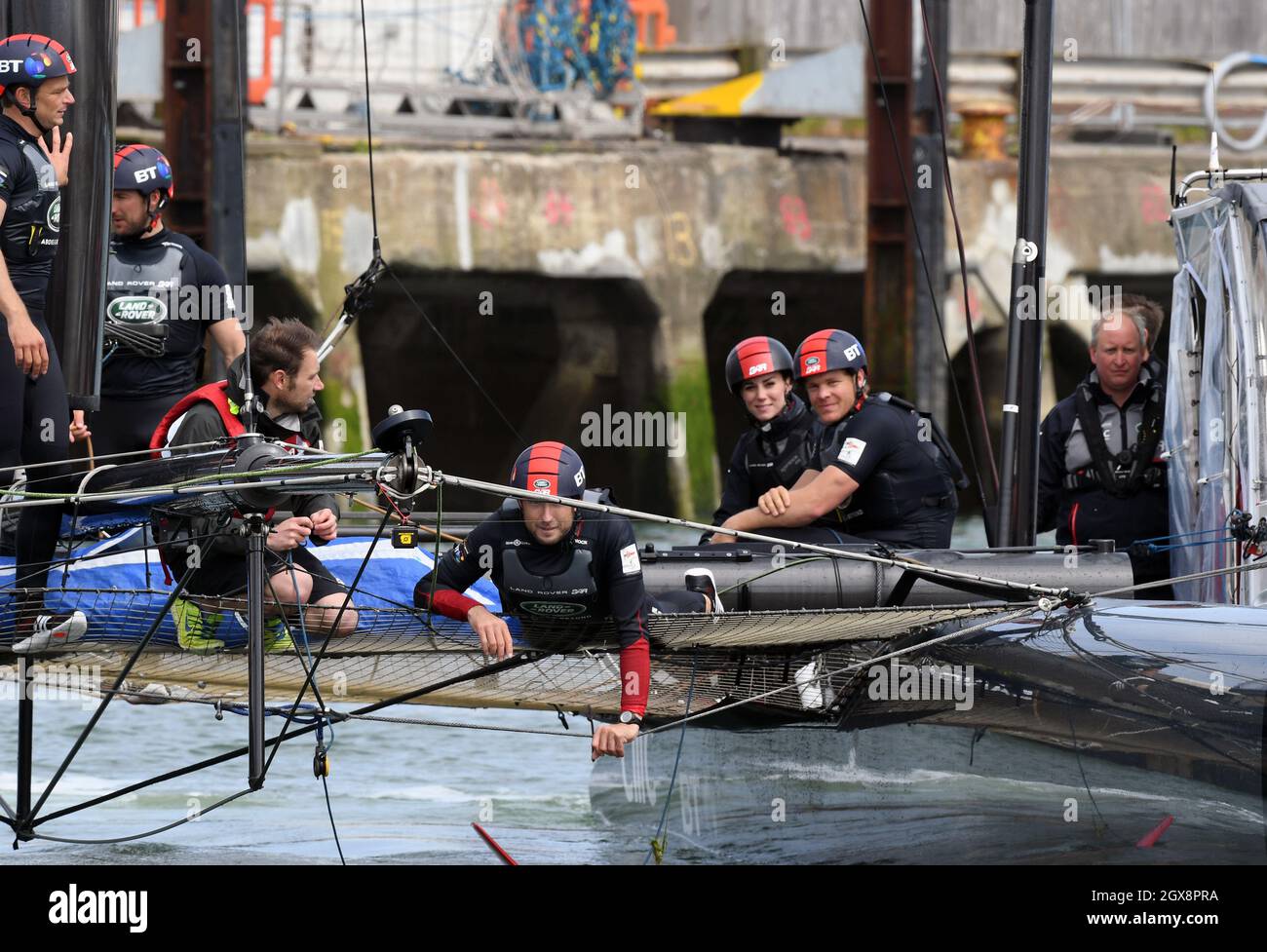 Catherine, Duchess of Cambridge joins the Land Rover Bar team, who are ...