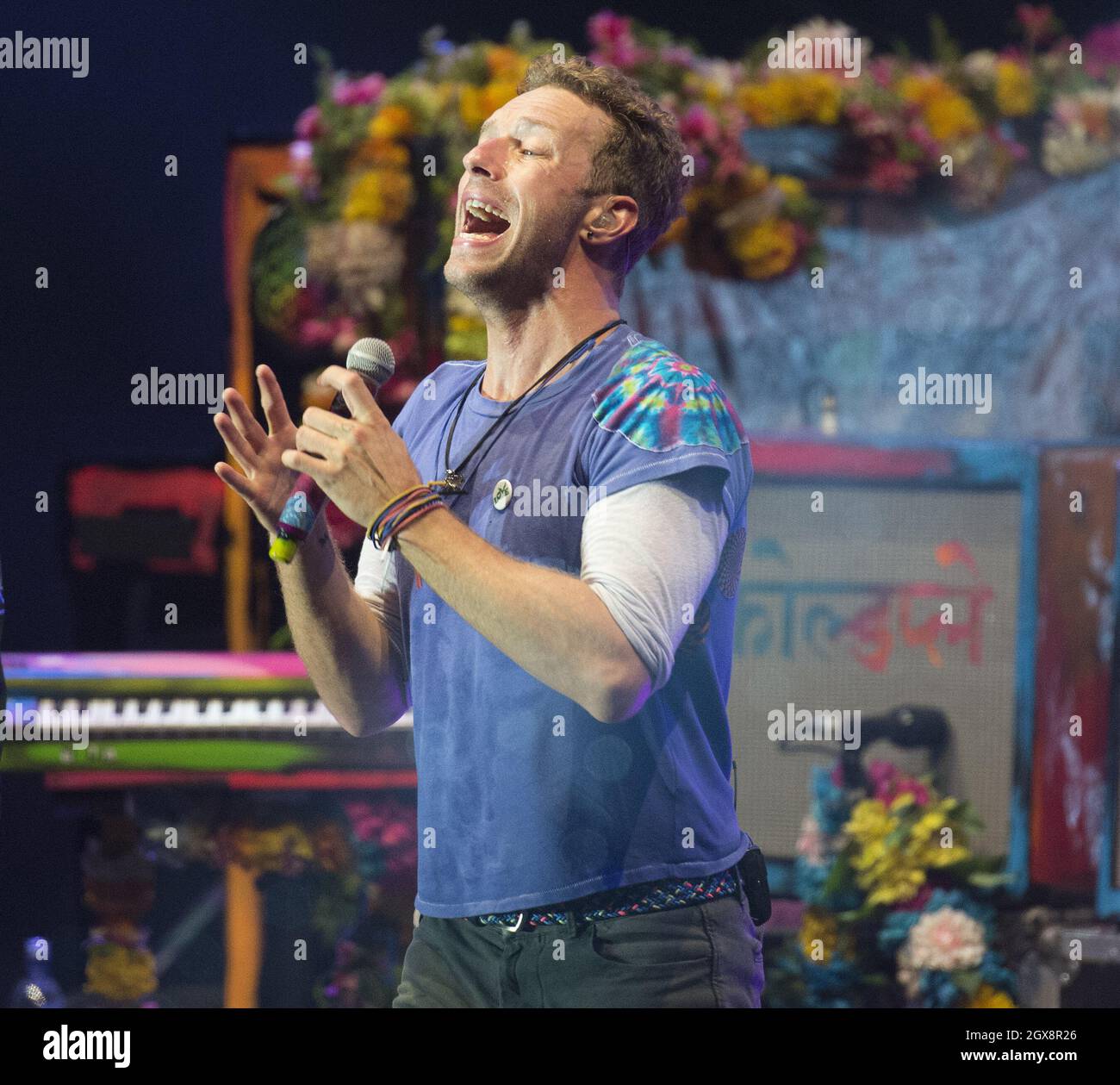 Chris Martin of Coldplay performs during a Sentebale Charity Concert ...