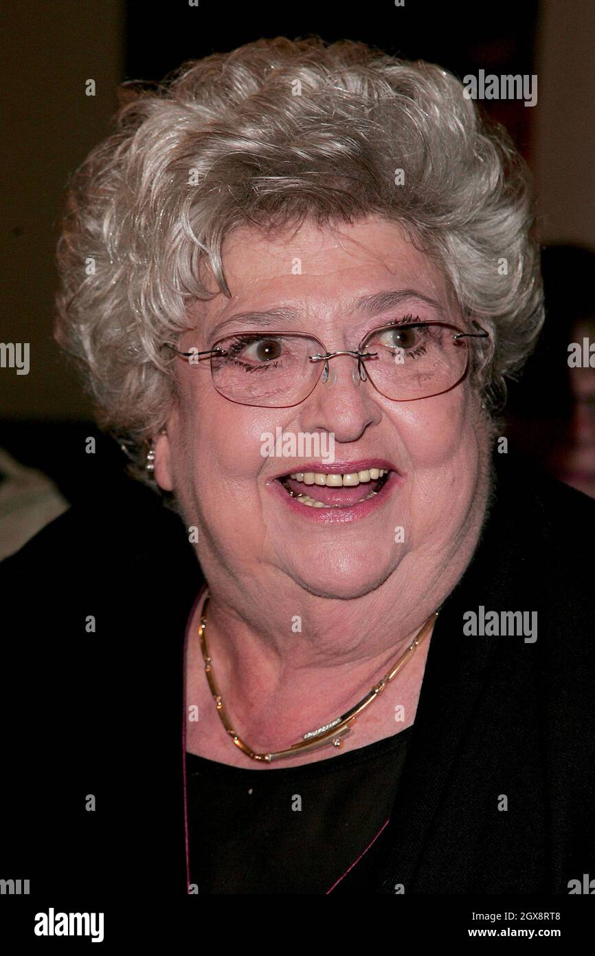 Claire Rayner arriving at the Mo Mowlam memorial service at the Theatre ...