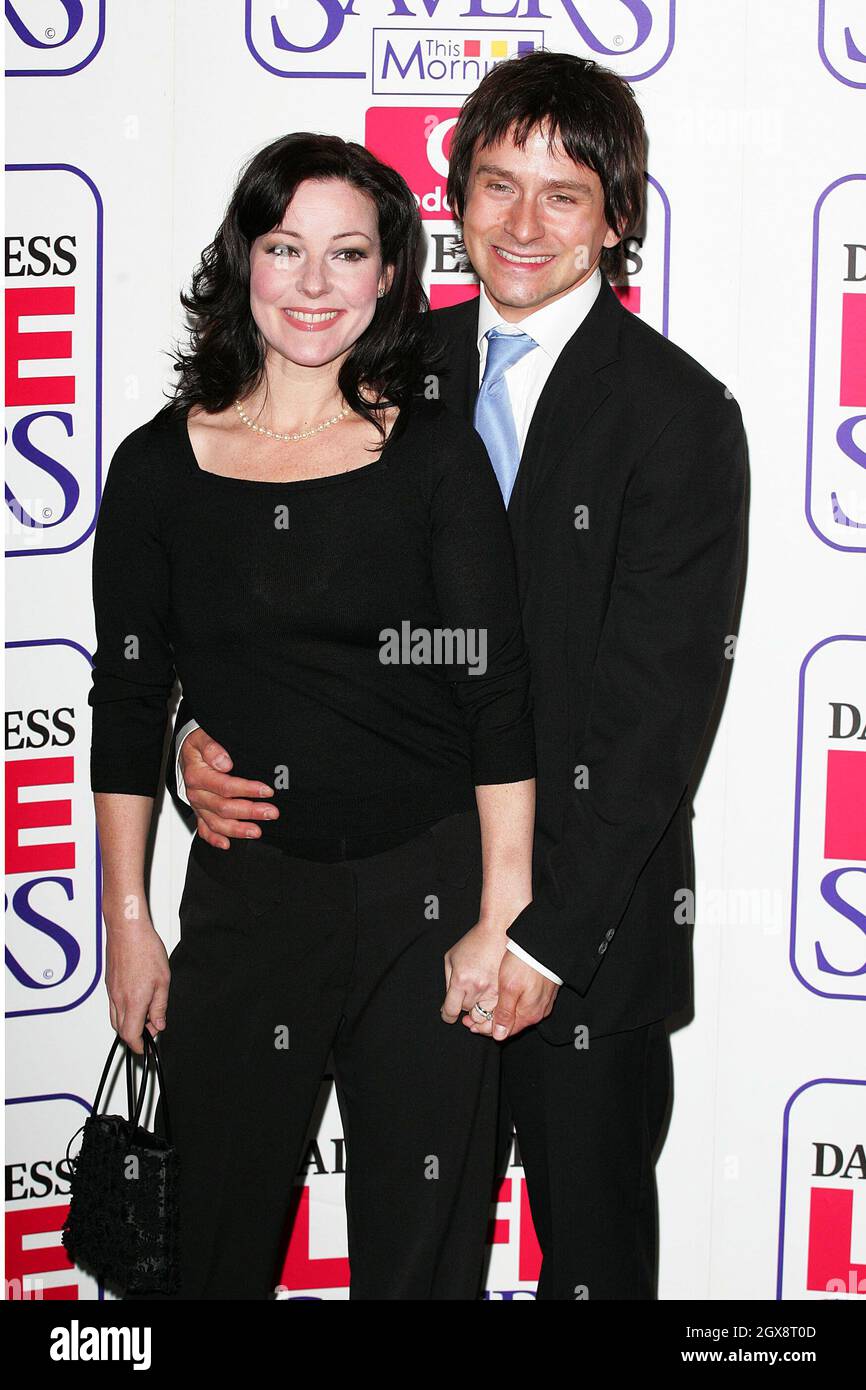 Ruthie Henshall and husband Tim Howar arriving at the Vodafone Daily ...