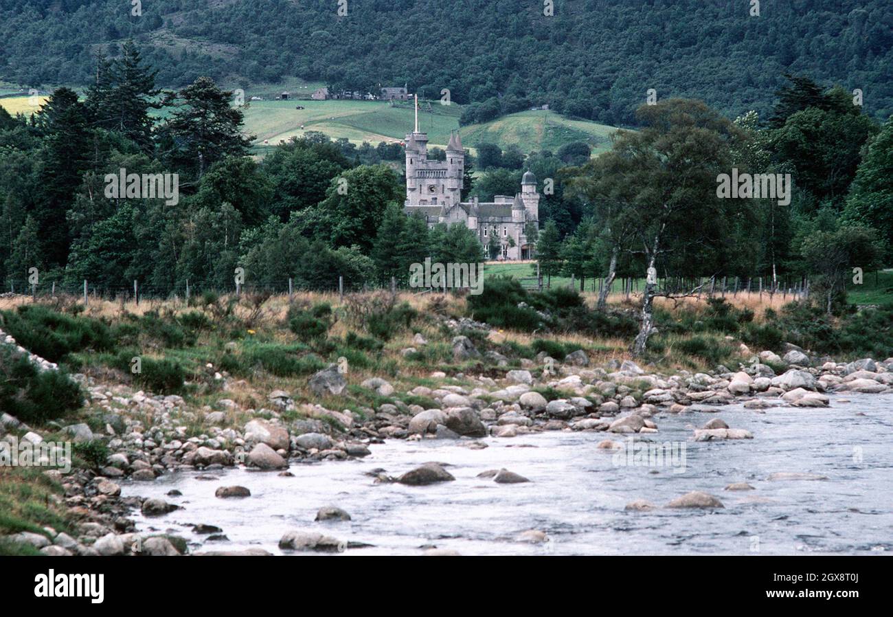 Balmoral Castle from the River Dee Stock Photo - Alamy