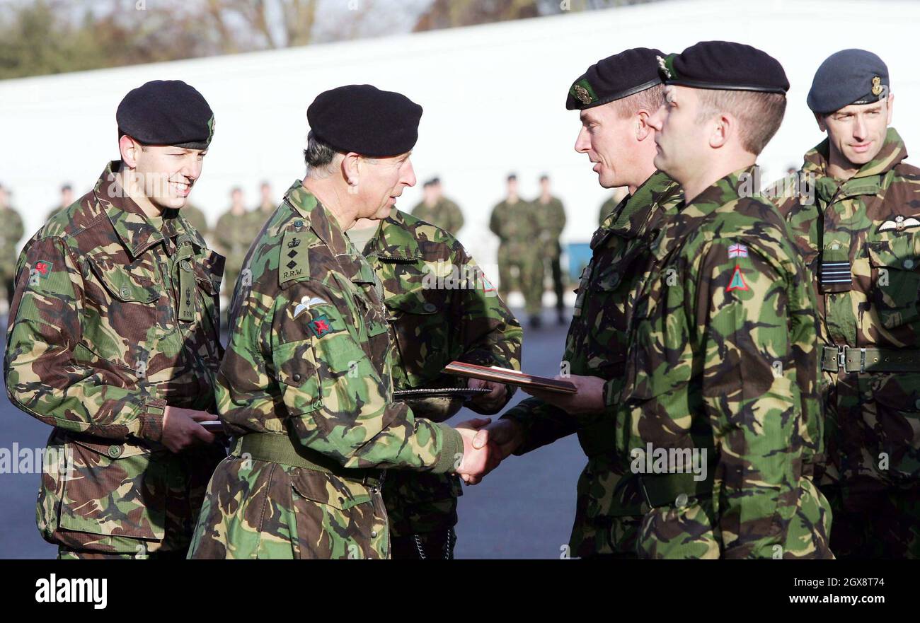 Prince Charles, Prince of Wales, as Colonel-in-Chief, presents Iraq ...