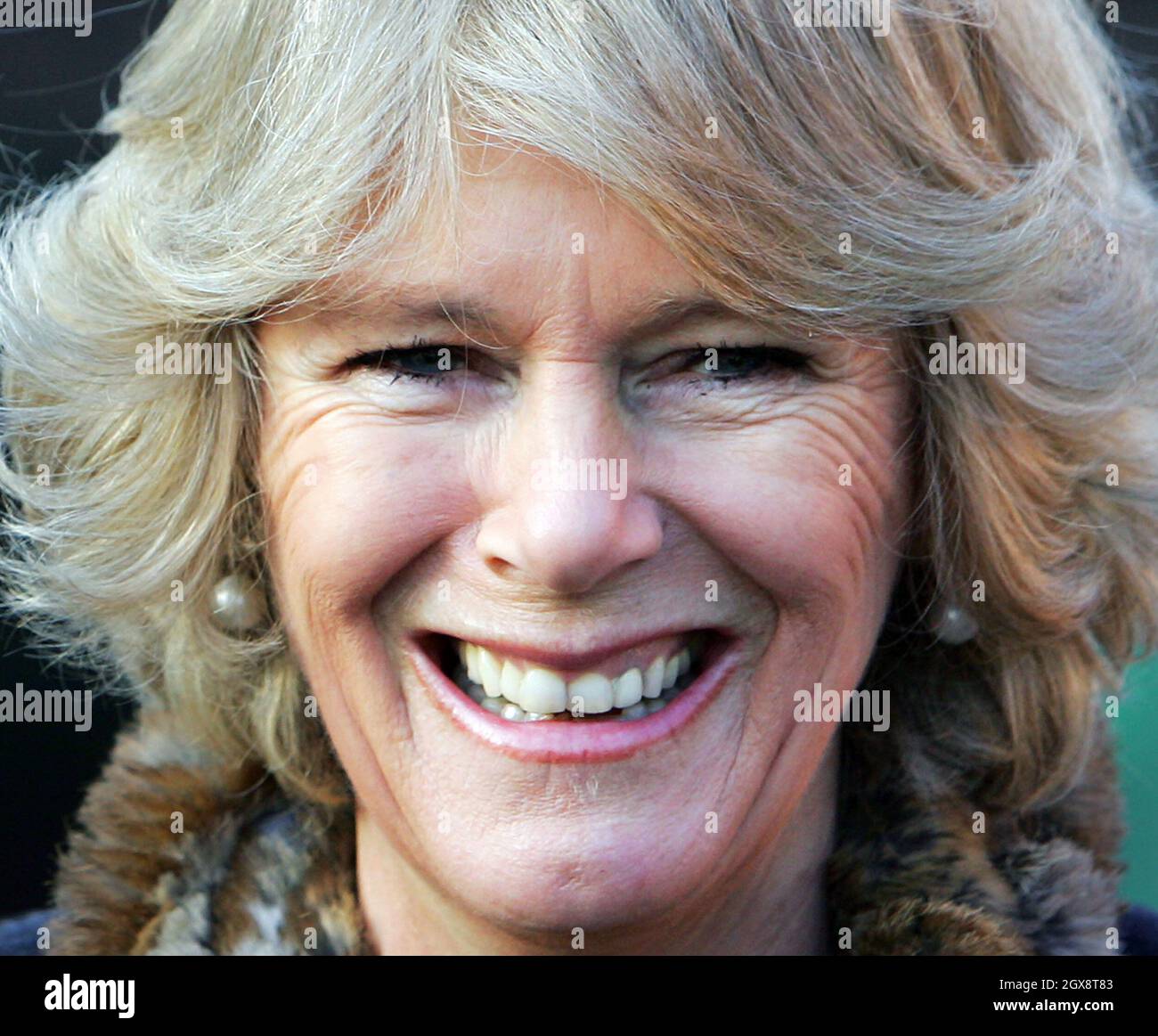 Camilla, Duchess of Cornwall smiles during a tour of Kew Palace at Kew ...