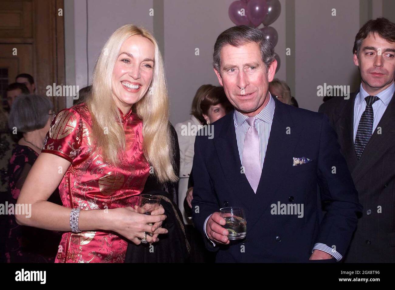 The Prince of Wales chats with Jerry Hall, after the Prince had ...