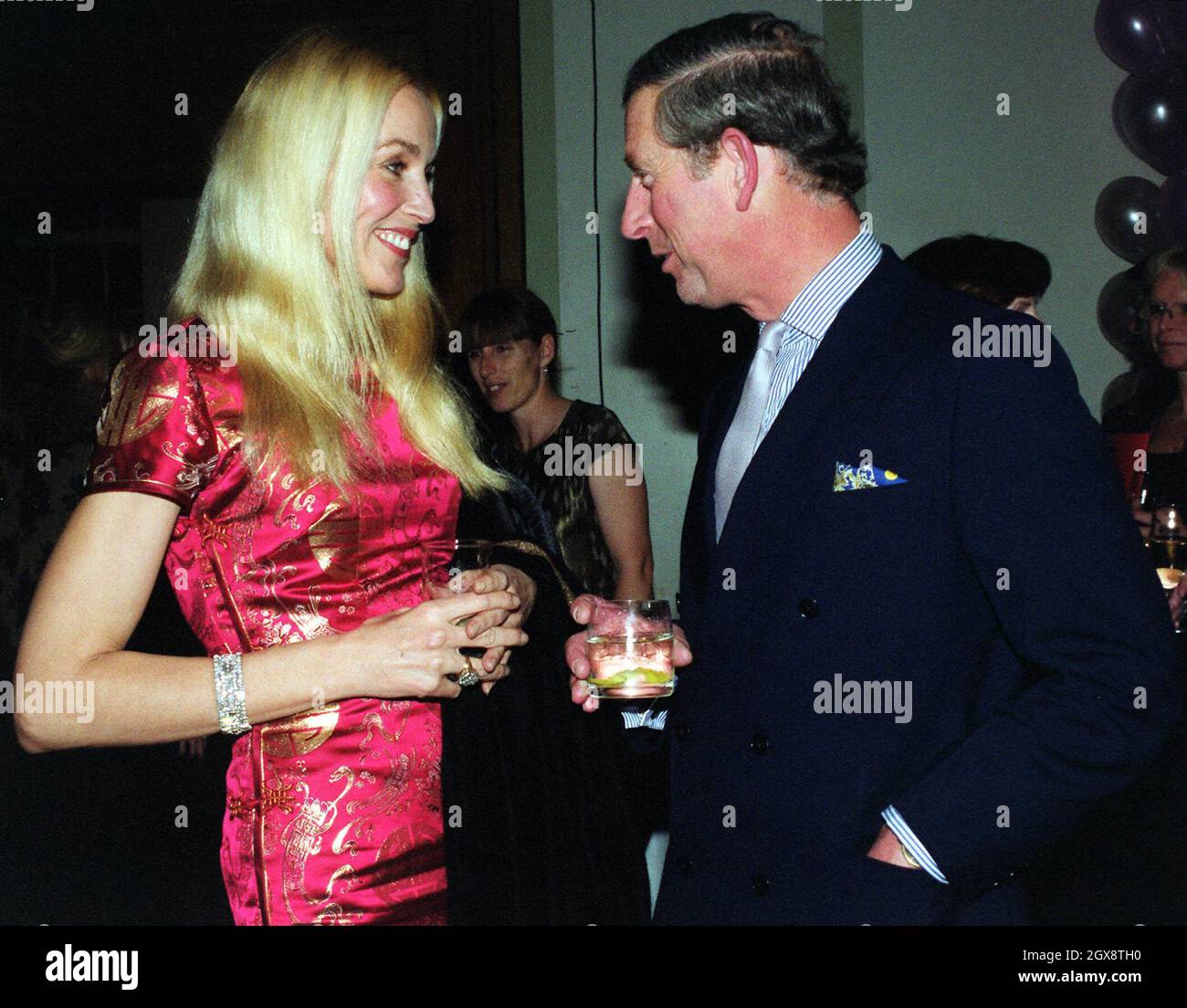 The Prince of Wales chats with Jerry Hall, after the Prince had ...