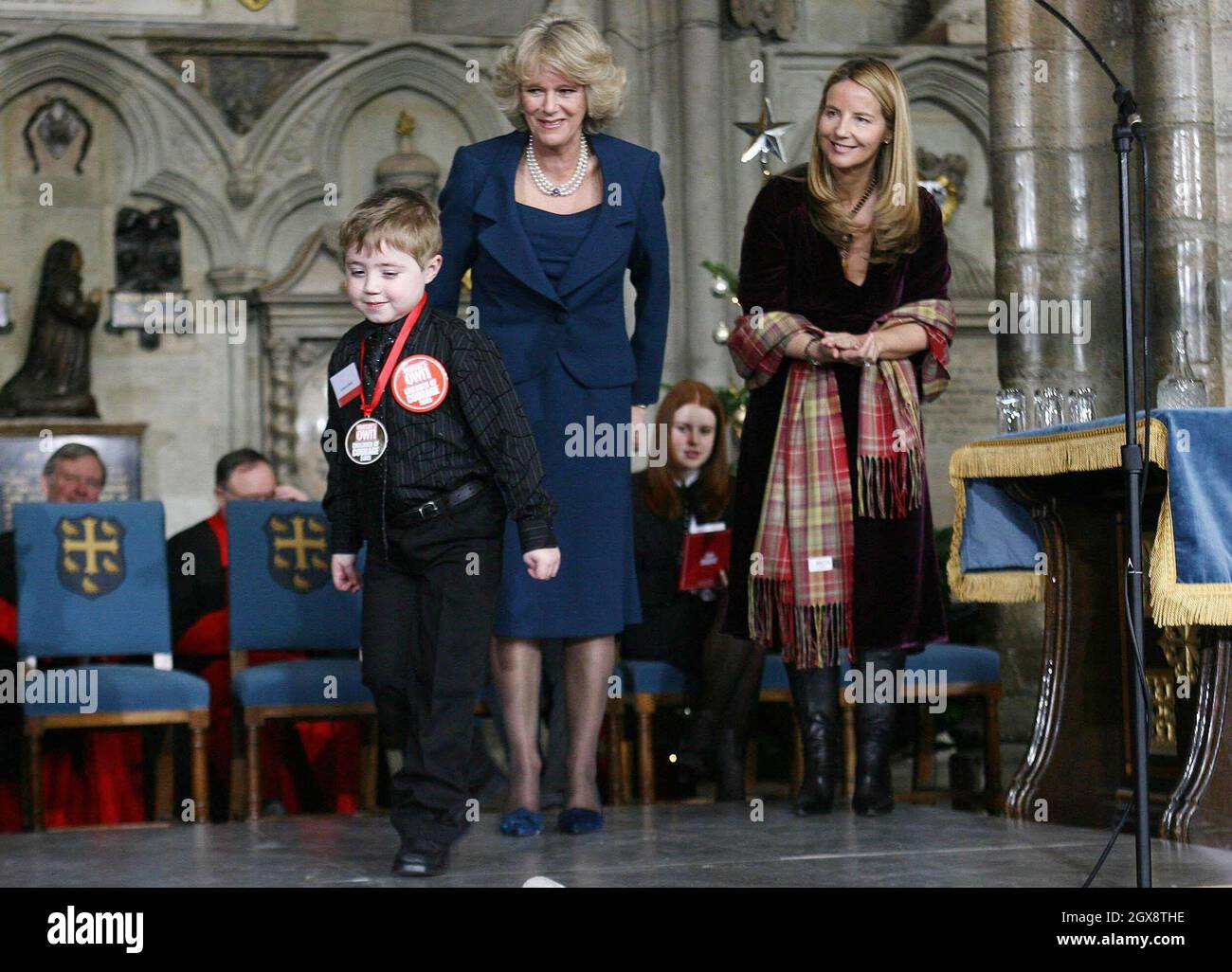 Seven-year-old Cameron Small turns away after receiving his Woman's Own ...