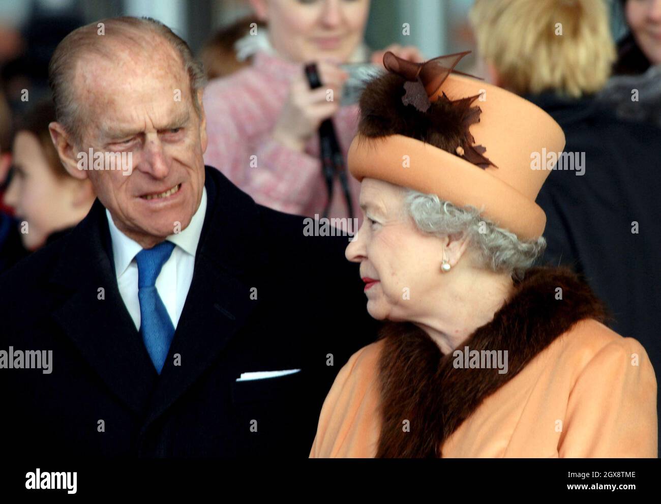 Queen Elizabeth ll and Prince Philip, Duke of Edinburgh arrive at the new Welsh Assembly ...