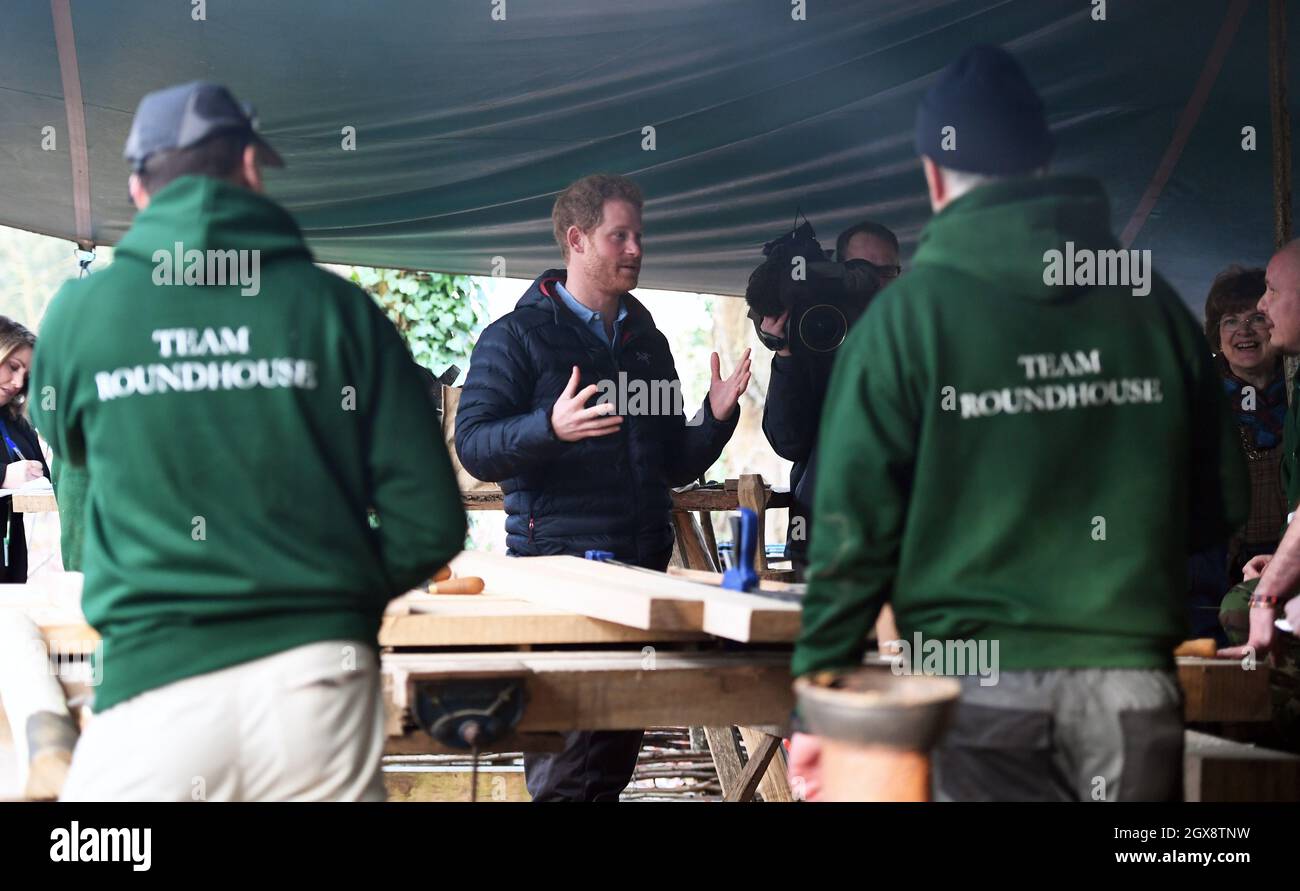 Prince Harry visits the Help for Heroes Hidden Wounds Recovery Centre ...