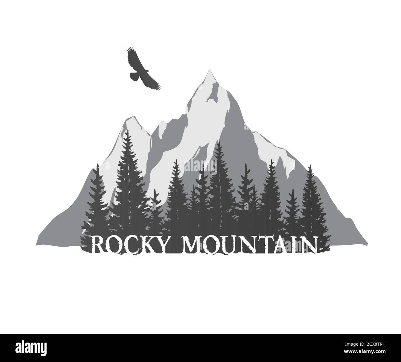 Rocky Mountain Silhouette Vector
