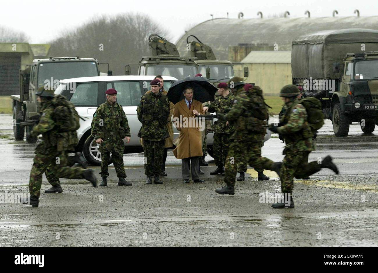 Prince Charles as Colonel in Chief visits troops of 3 Regiment Army Air ...