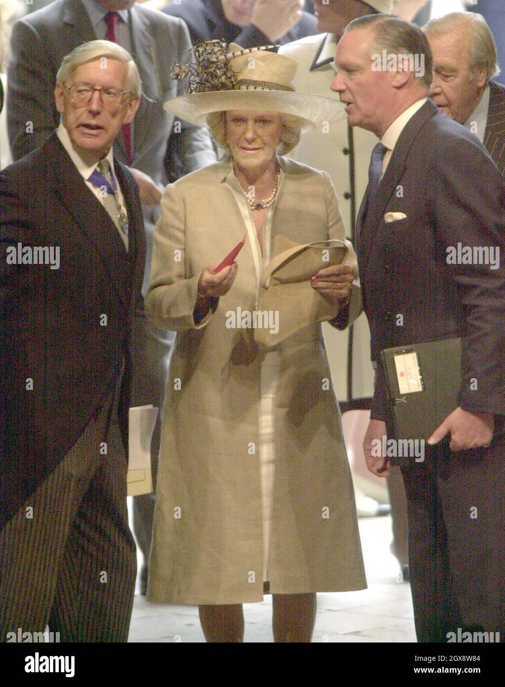 Camilla Parker Bowles and her Father, Brucem attend the service at ...