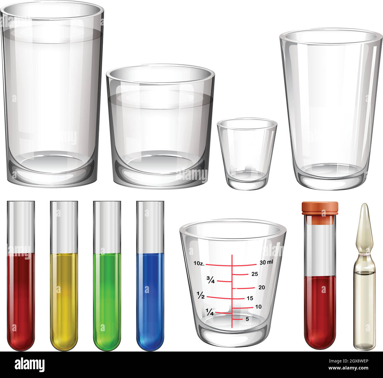 Laboratory test tubes solution Stock Vector Images - Alamy