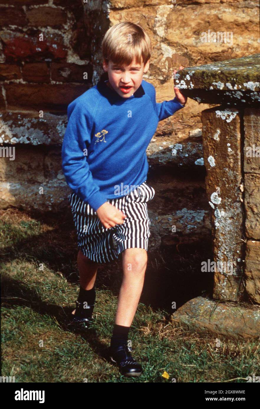 A young Prince William, in 1987. Photo. Anwar Hussein Stock Photo - Alamy