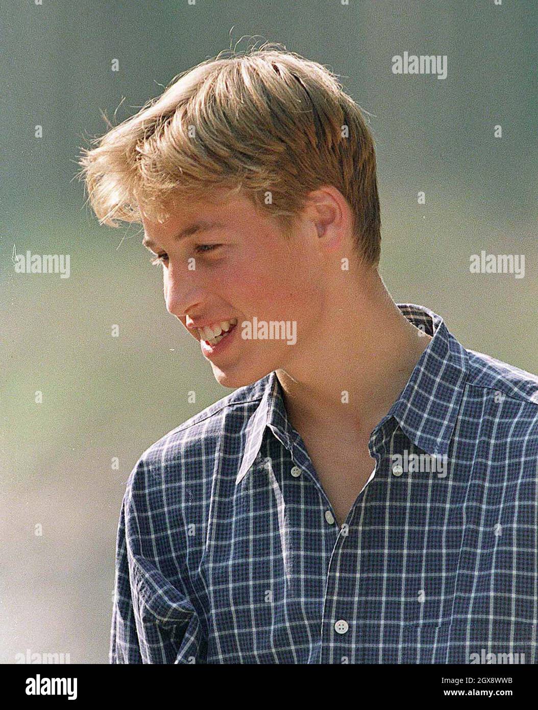 Prince William at the River Dee on his holiday to Scotland in 1997 ...