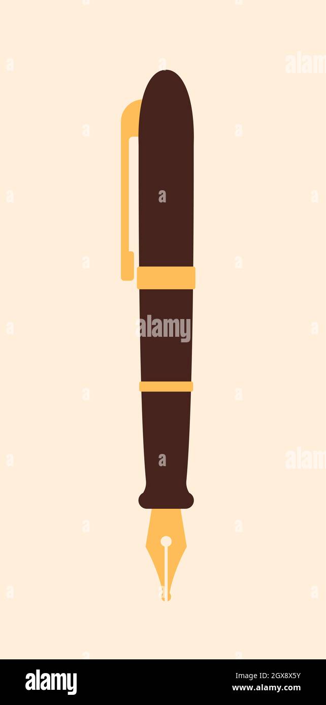 Fountain pen flat illustration Stock Vector Image & Art - Alamy