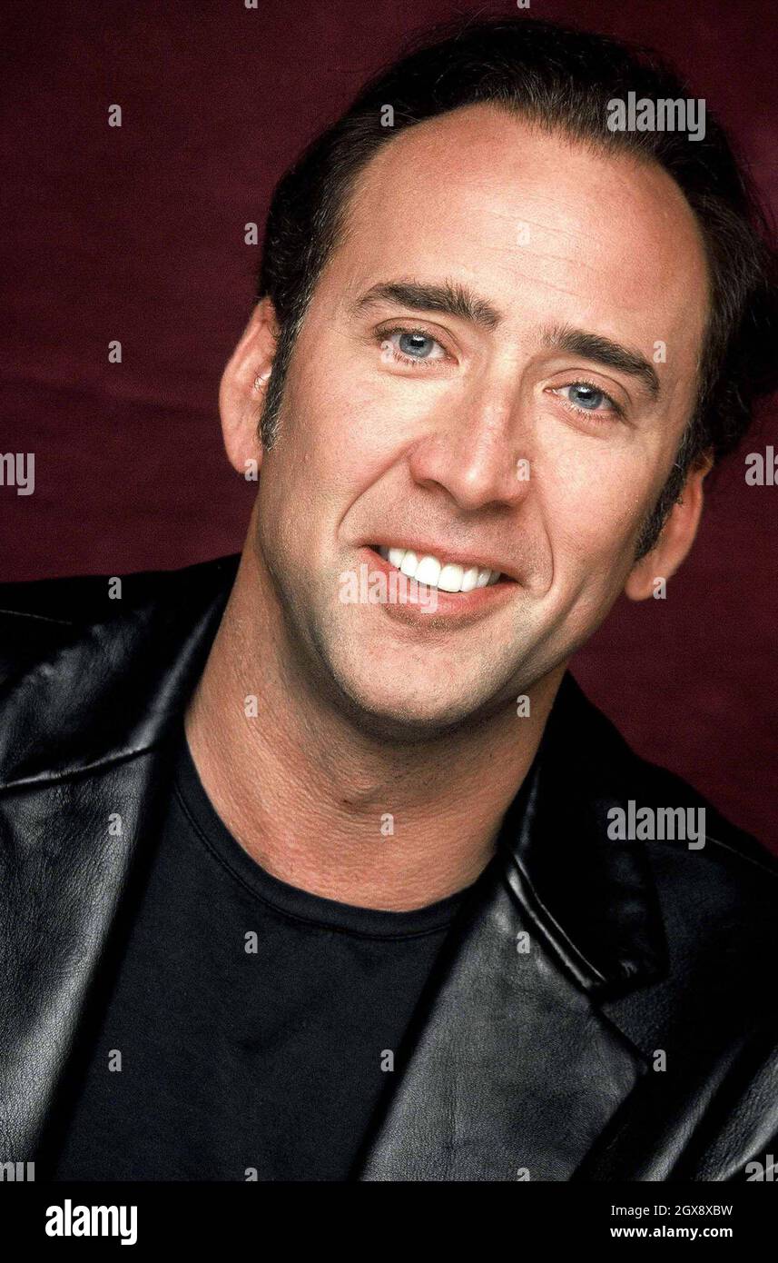 NICOLAS CAGE poses for a studio shot Stock Photo - Alamy