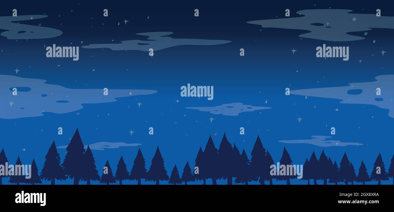 Seamless pine trees at night Stock Vector Image & Art - Alamy