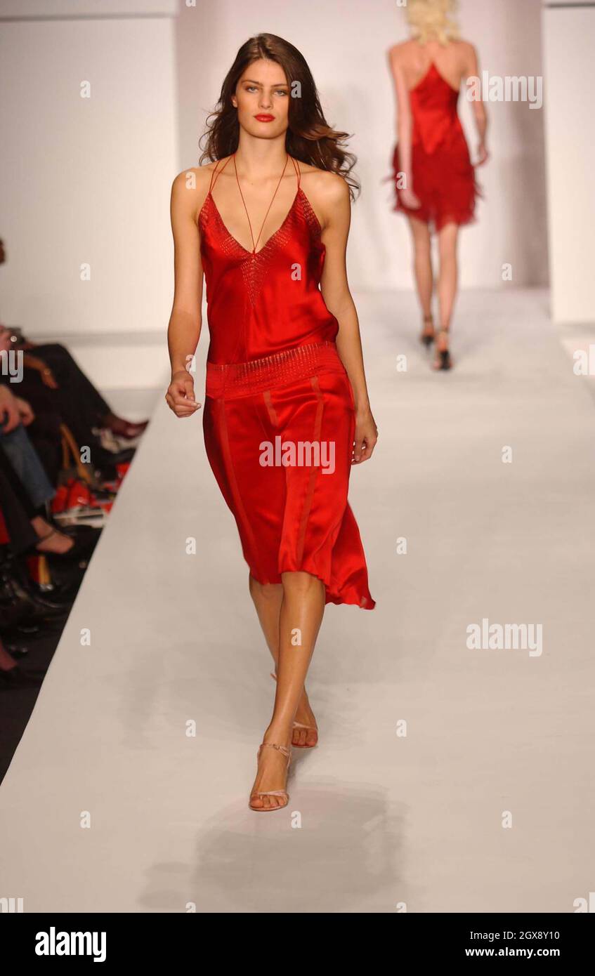 Models on the catwalk at the Heart Truth 2004 Fashion Show in New York ...