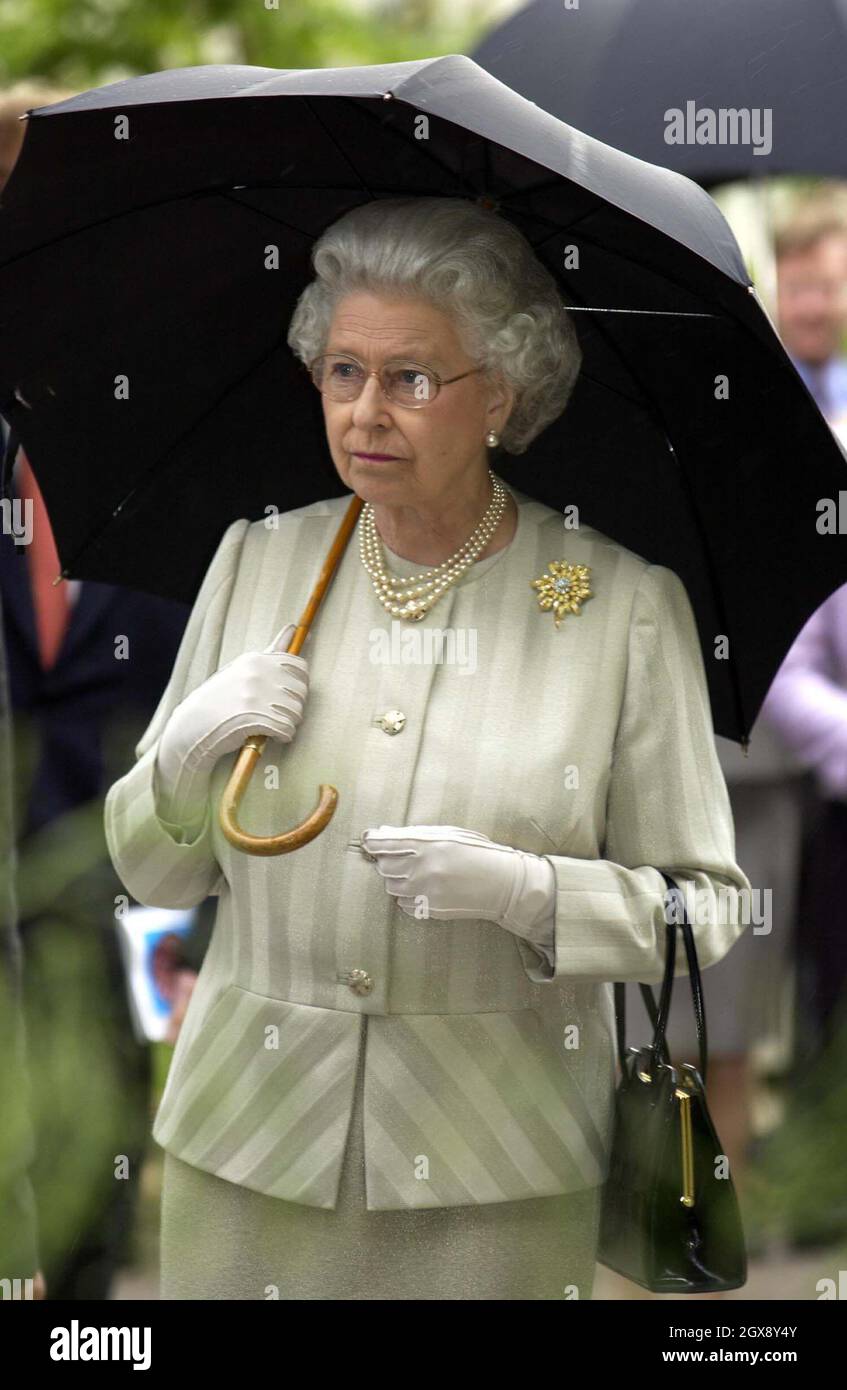 Queen Elizabeth visits the Chelsea Flower Show. Half length. Â©Anwar ...