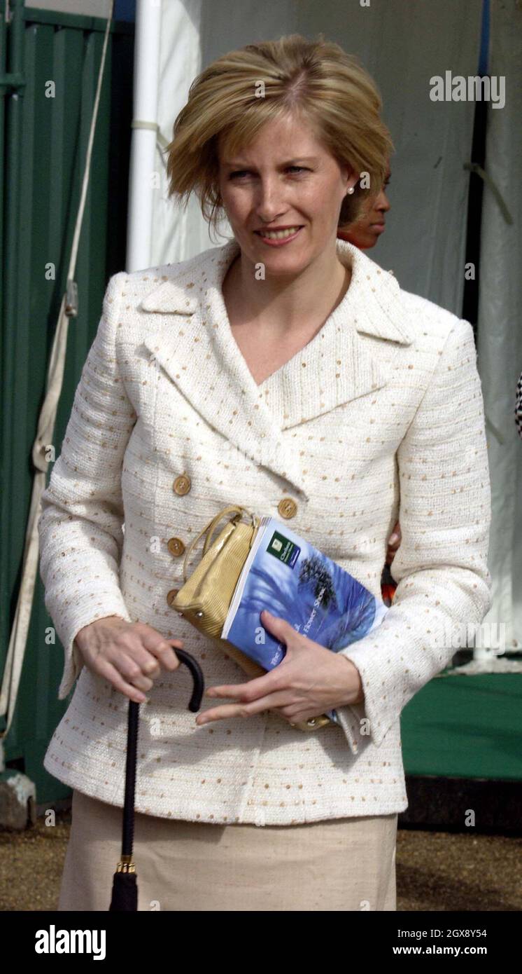 Sophie, Countess of Wessex visits the Chelsea Flower Show. Half length ...