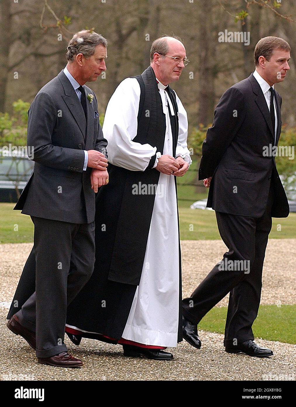 The Prince of Wales and the Duke of York arrive with the Dean of ...