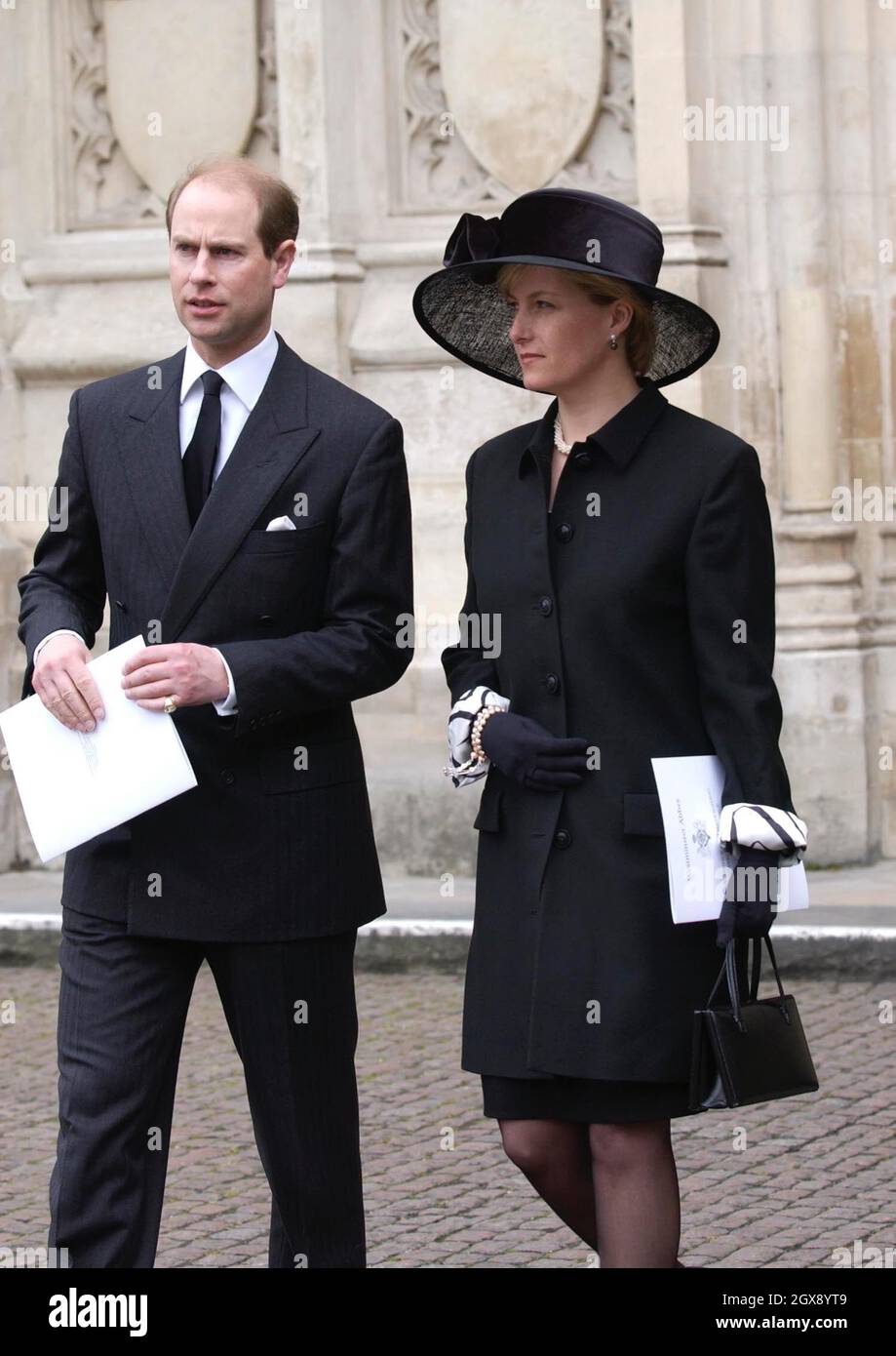 Count and Countess of Wessex, at the Memorial service for Princess ...