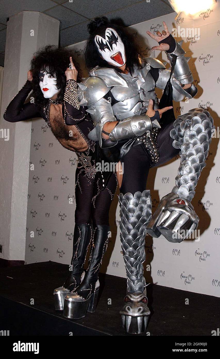 Paul Stanley & Gene Simmons at the American Music Awards in Los Angeles ...