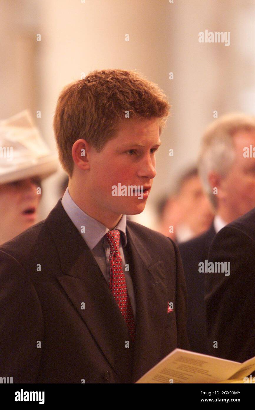 Prince Harry in church as The Prince of Wales, Prince William and ...