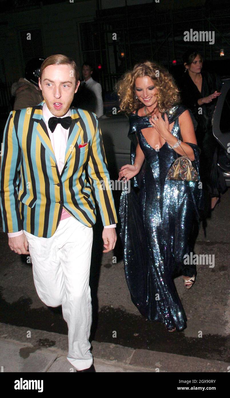 Kate Moss at Claridges for her 30th Birthday. Her star-studed party ...