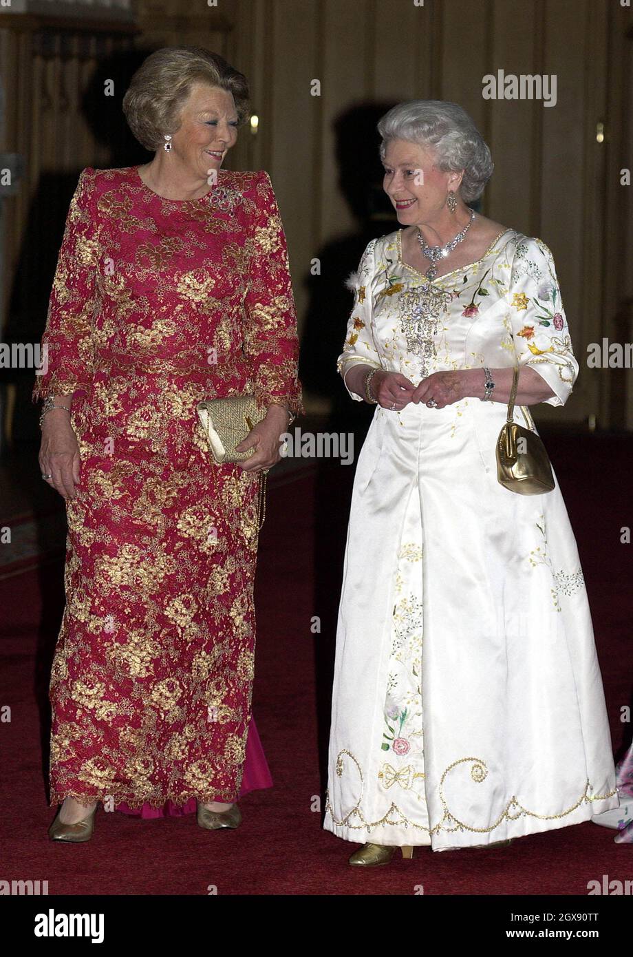 Queen Beatrix of Holland, left, and Queen Elizabeth II, attend a ...