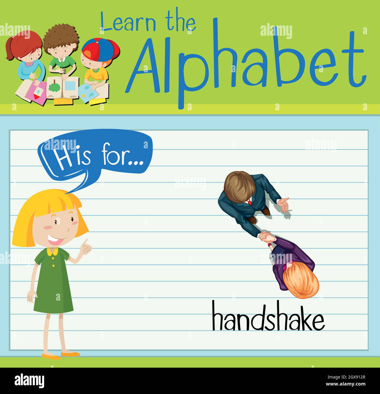 Flashcard letter H is for handshake Stock Vector Image & Art - Alamy