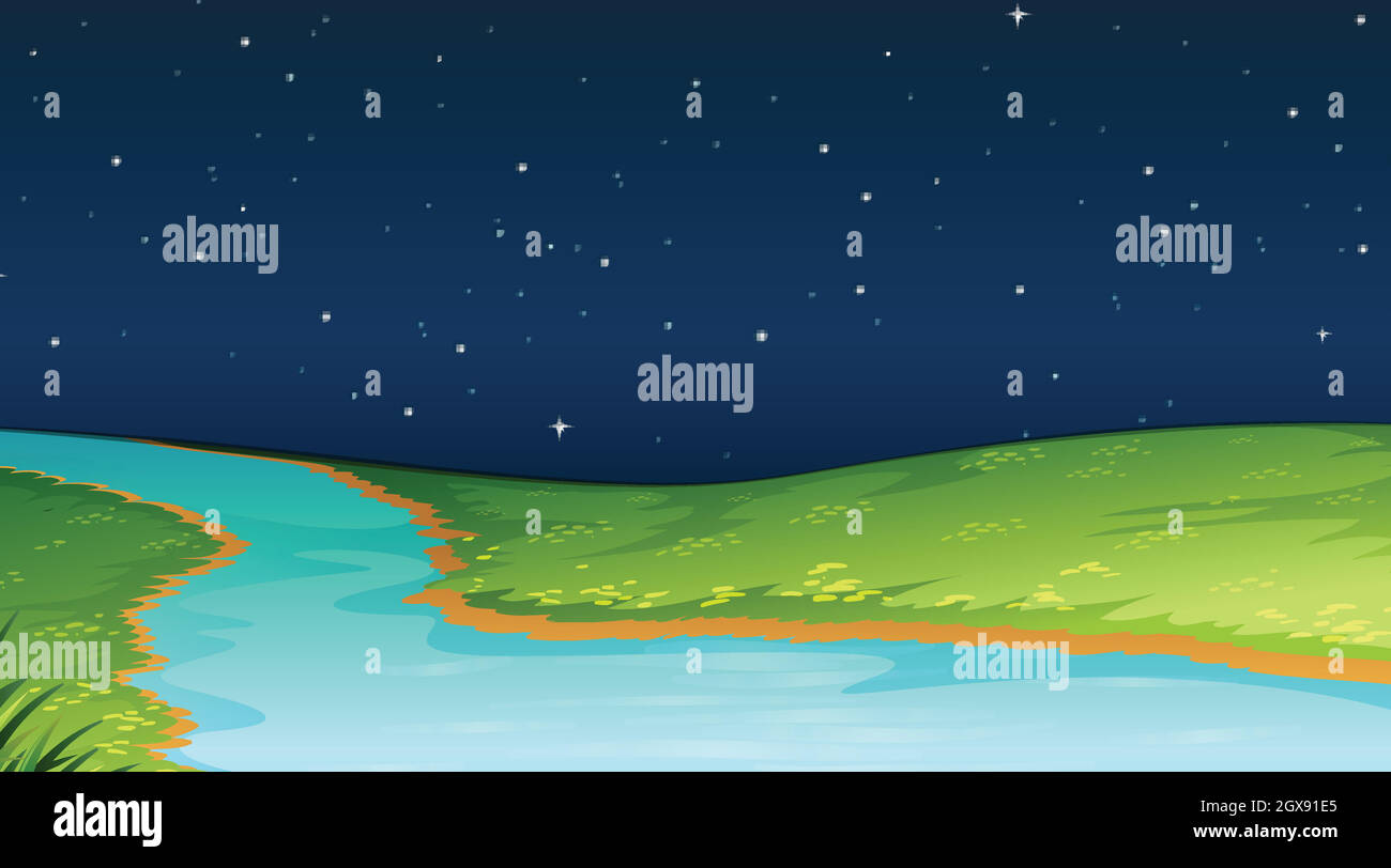 Nature scene landscape template Stock Vector Image & Art - Alamy