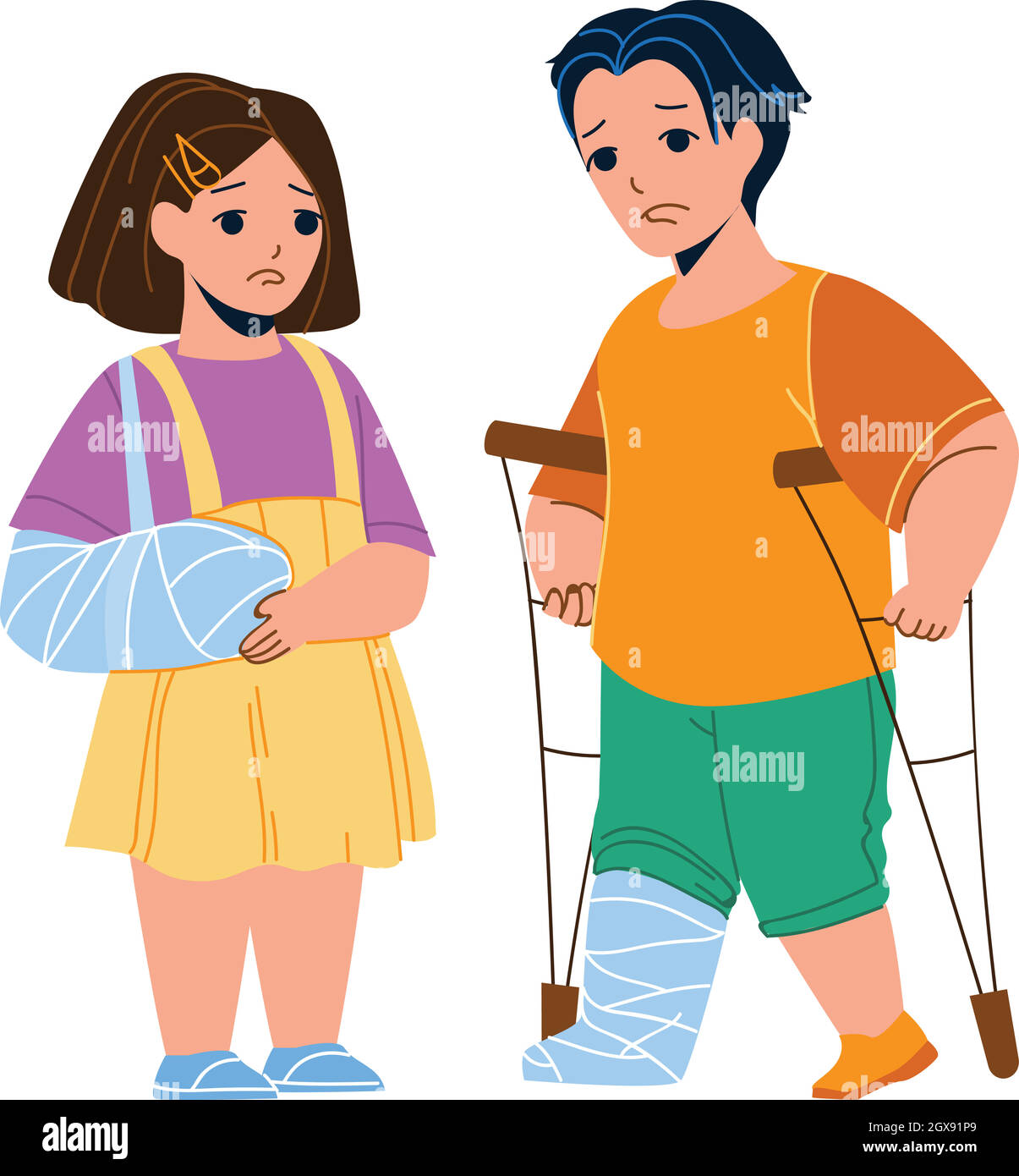 Injured Girl Clipart