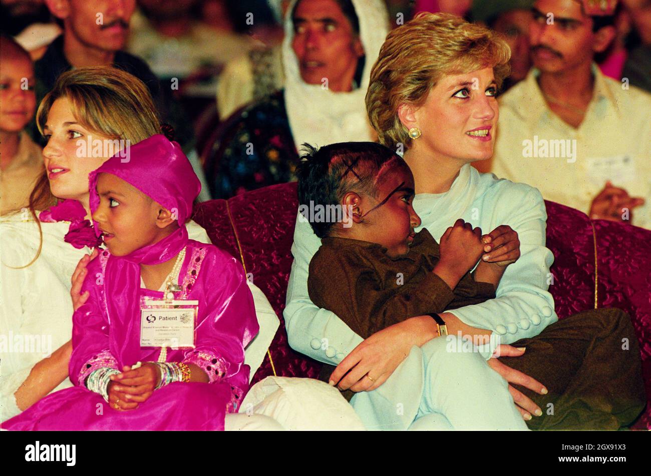 Princess Diana on a visit to Pakistan, pictured with Jemima Khan. Half ...
