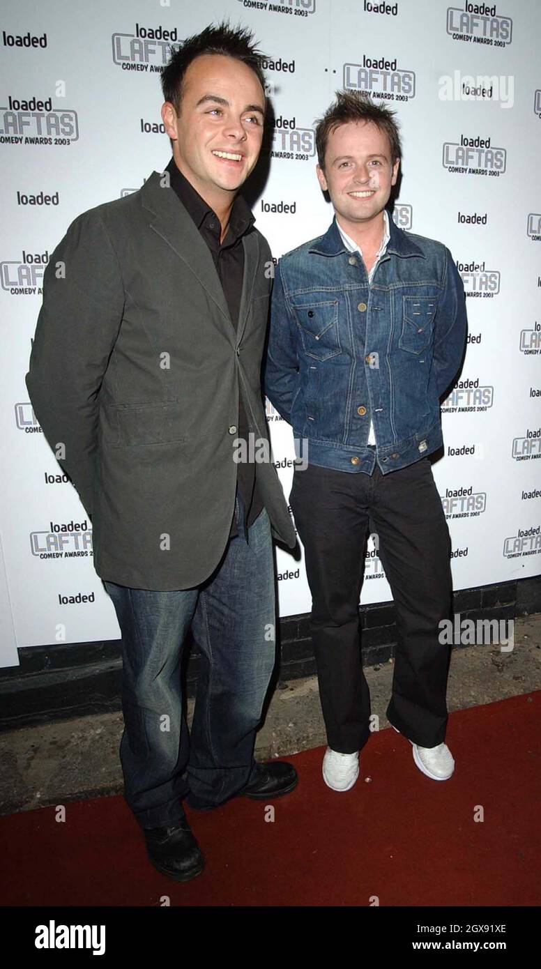 Ant and Dec arriving at the Loaded Laftas Comedy Awards at The Rouge ...