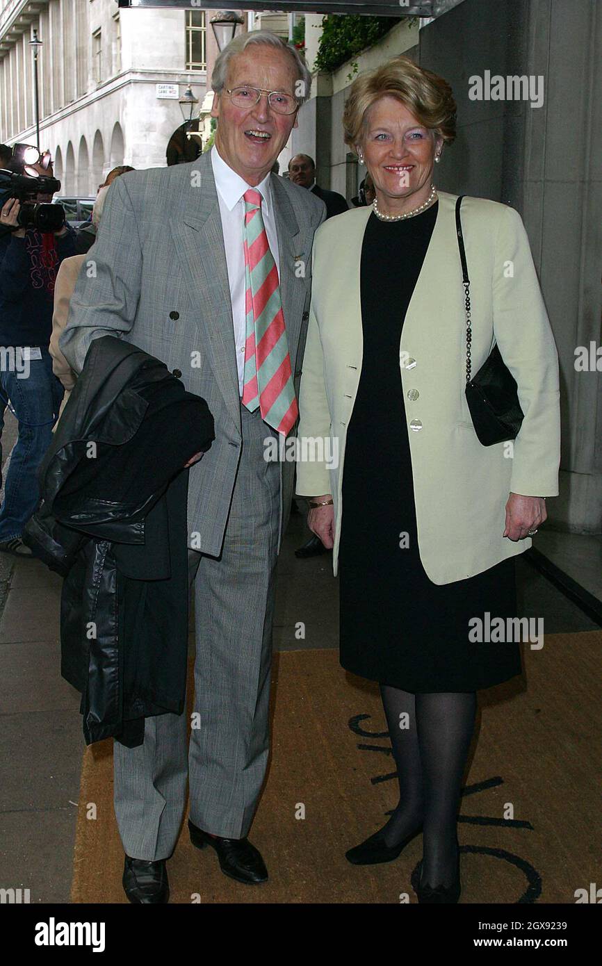 Nicholas Parsons and partner at the Annual Variety Club Celebrity Lunch ...