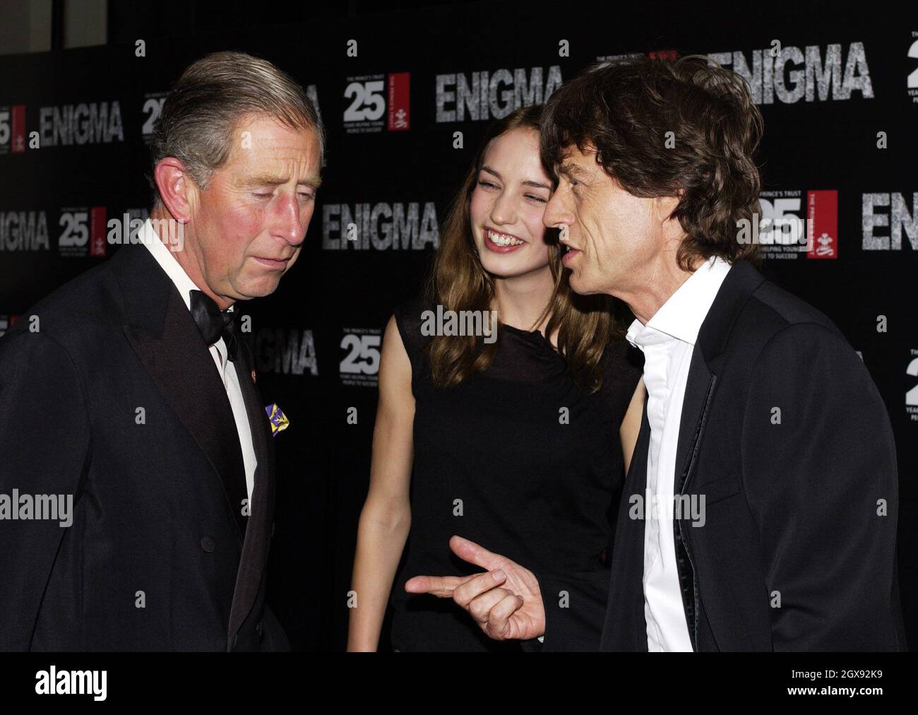 HRH Prince Charles talks with Mick Jagger and his daughter Elizabeth at ...