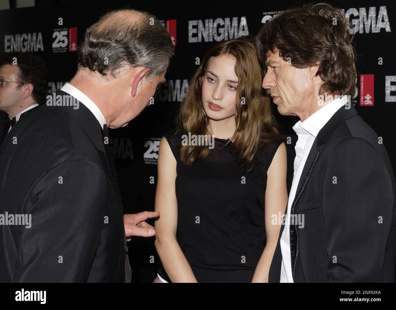 HRH Prince Charles talks with Mick Jagger and his daughter Elizabeth ...