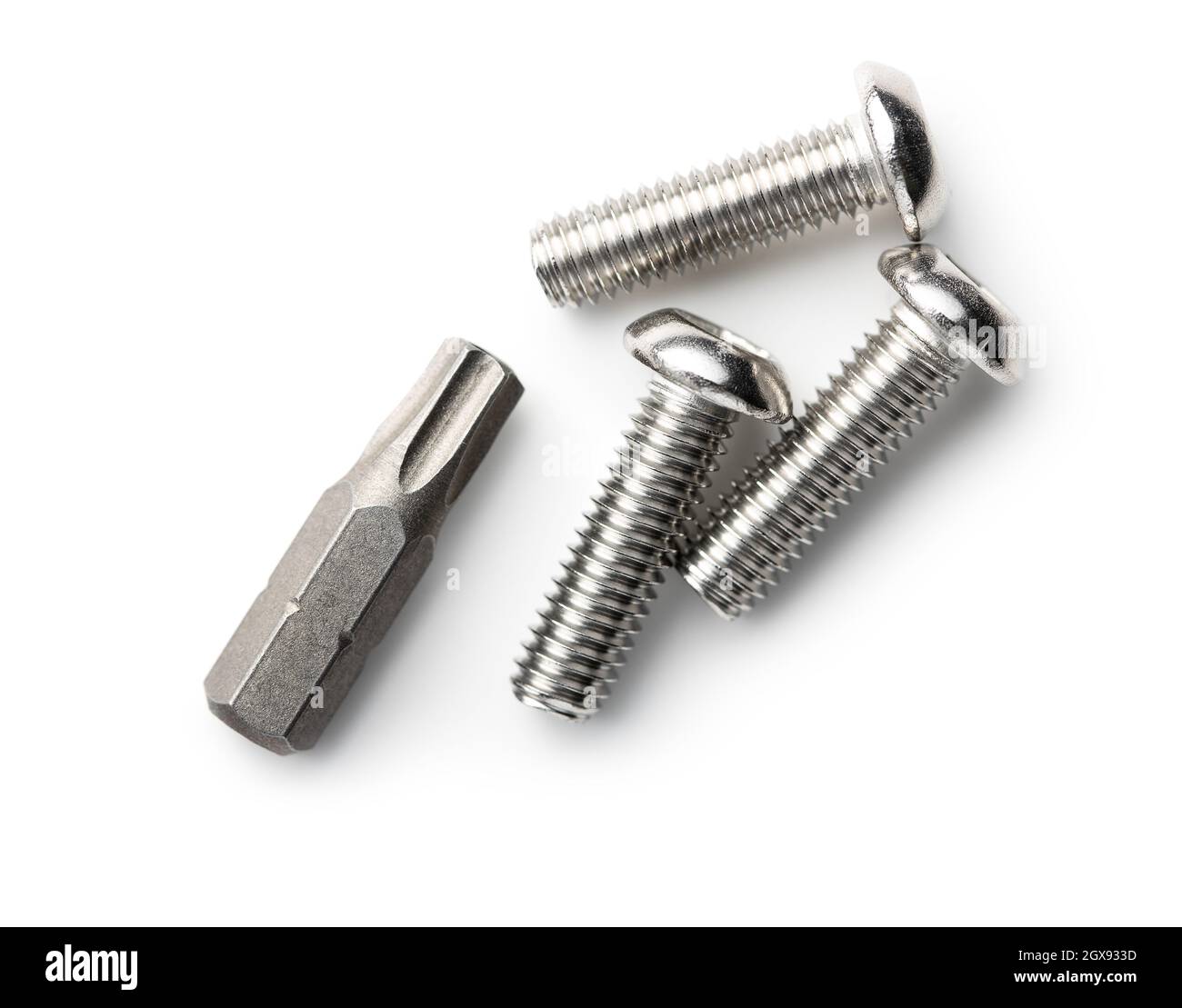 Stainless steel torx screws isolated on white background Stock Photo ...