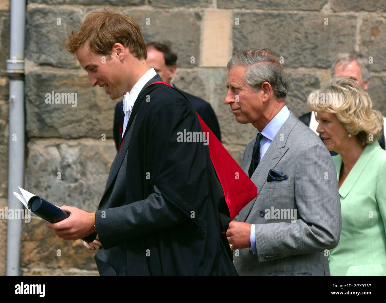 Prince William with his father, Prince Charles, and the Duchess of ...